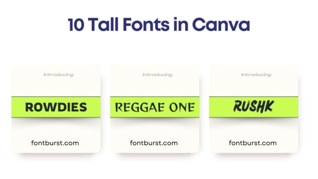 10 Tall Fonts in Canva - Font Burst