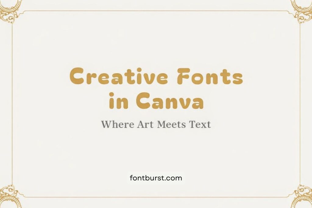 Creative Fonts in Canva Where Art Meets Text - Font Burst