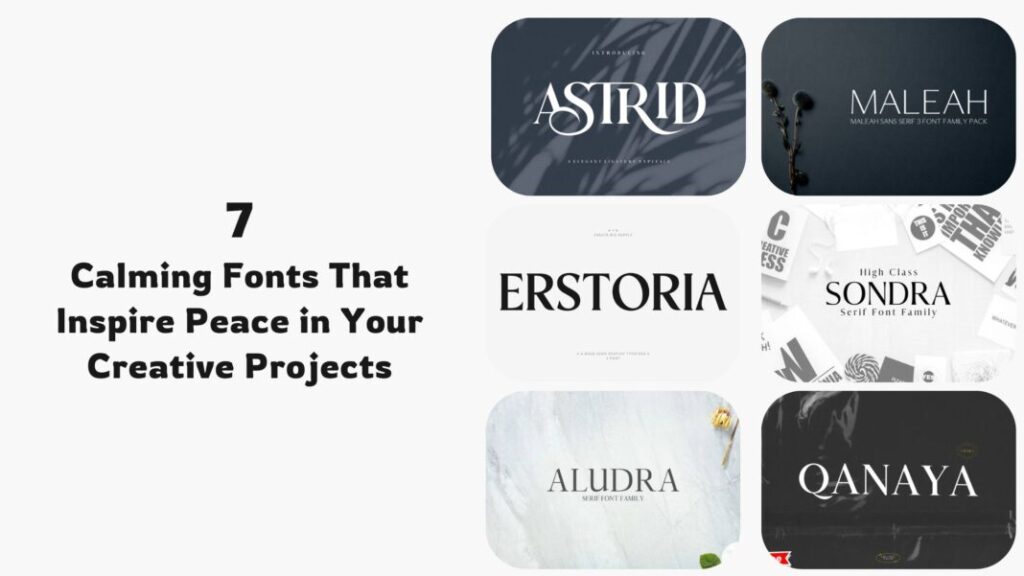 7 Calming Fonts That Inspire Peace in Your Creative Projects - Font Burst