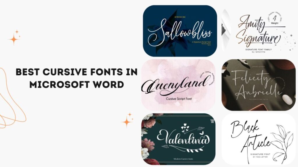 Best Cursive Fonts in Microsoft Word - Font Burst